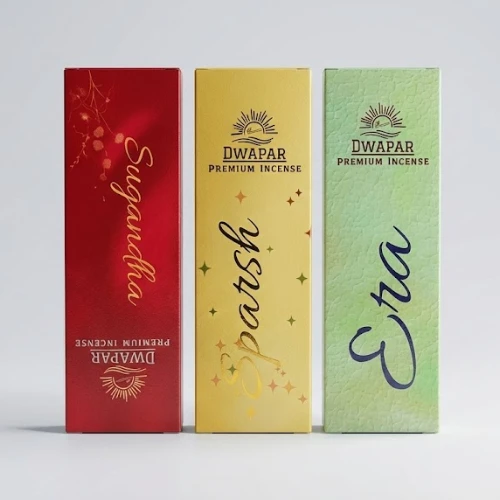 Dwapar Premium Incense Sparsh, Sugandha, and Era (3 Pc Set)